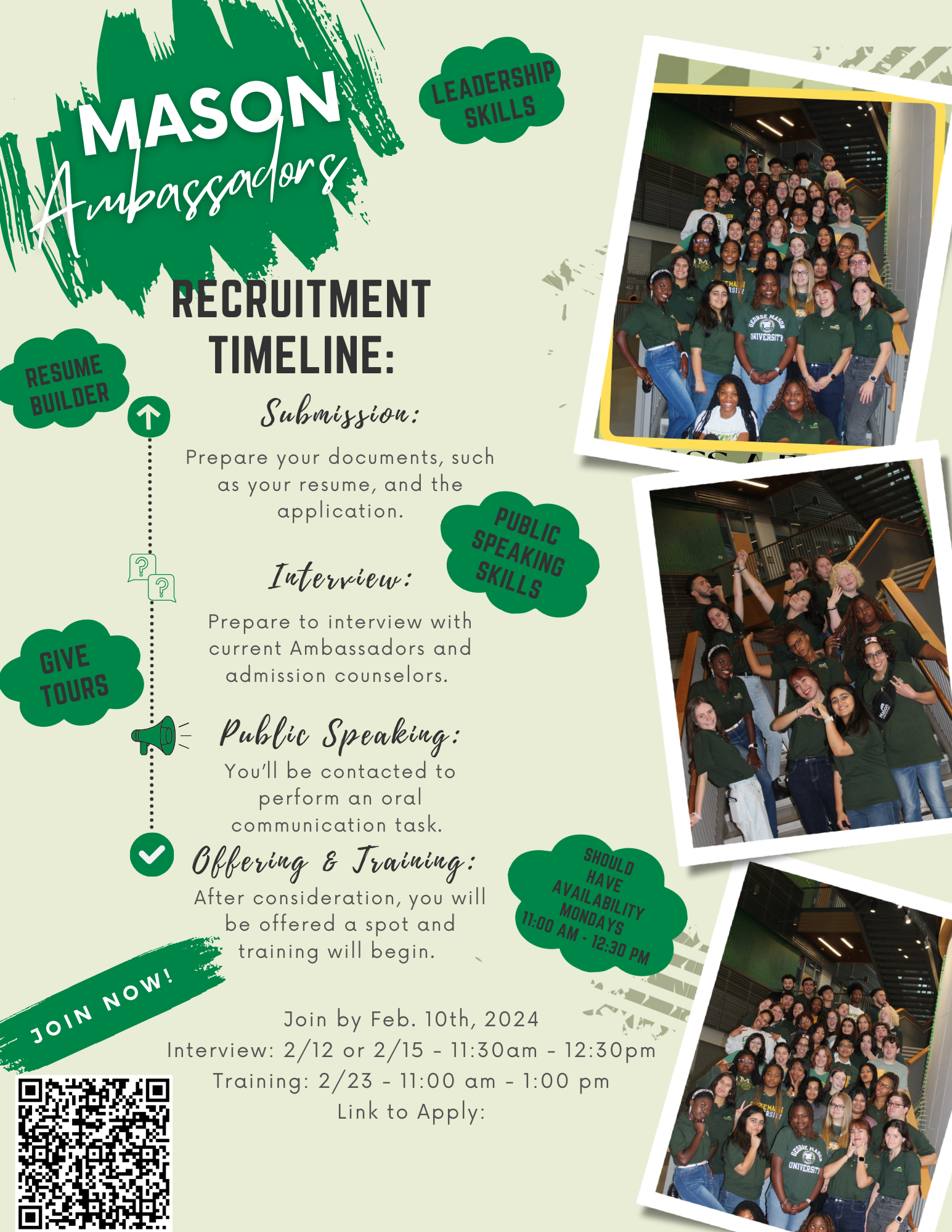 Become a Mason Ambassador! – Admissions Events